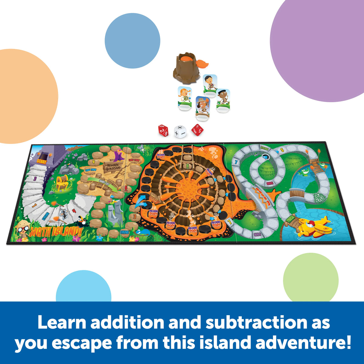 Learning Resources 5025 Math Island! Addition & Subtraction Game ...