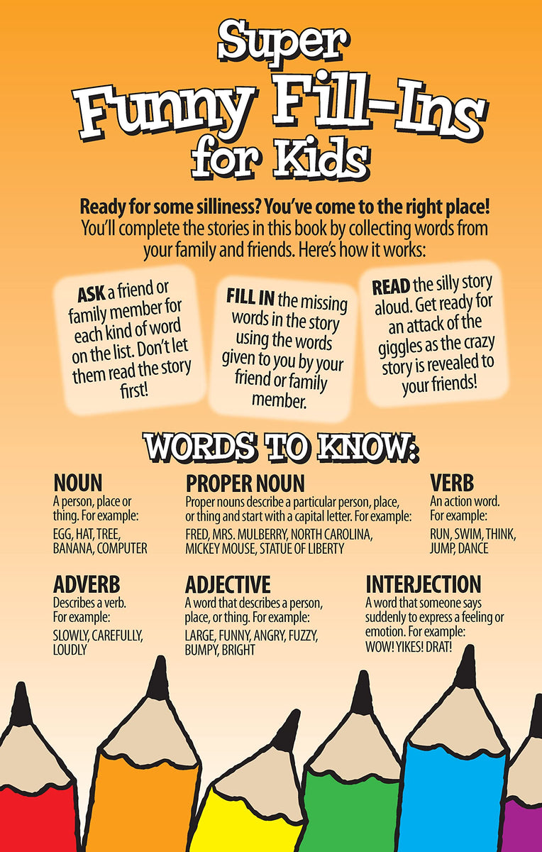 Super Funny Fill-Ins for Kids – Klubhouse for Kids